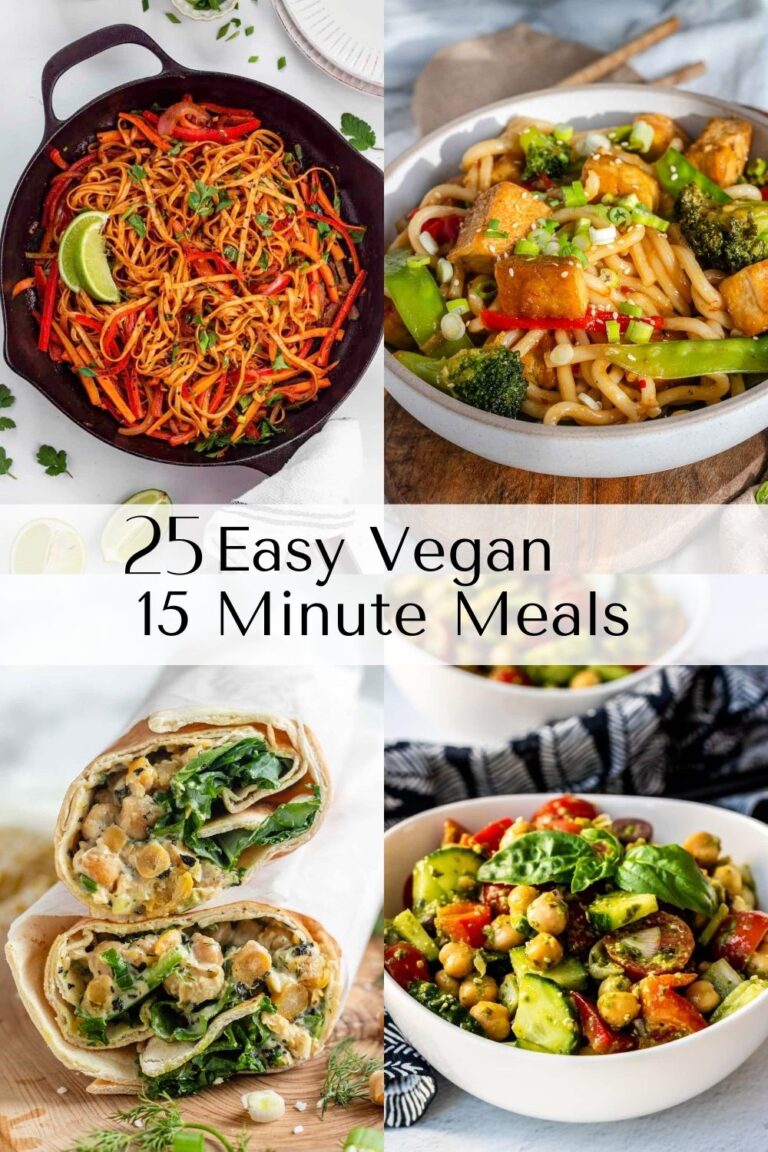 25 Quick Vegan 15-Minute Meals - The Veggie YaYa