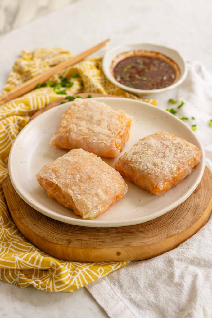 Spicy Noodle Spring Rolls With Ramen - The Veggie YaYa