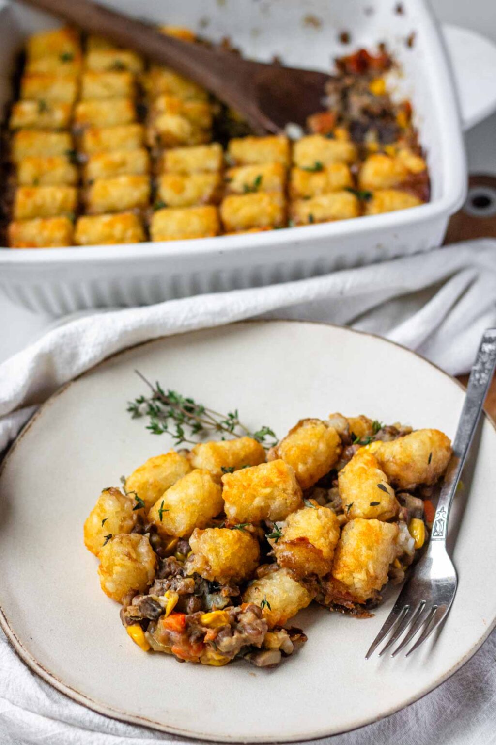 Vegan Tater Tot Casserole Recipe - The Veggie YaYa