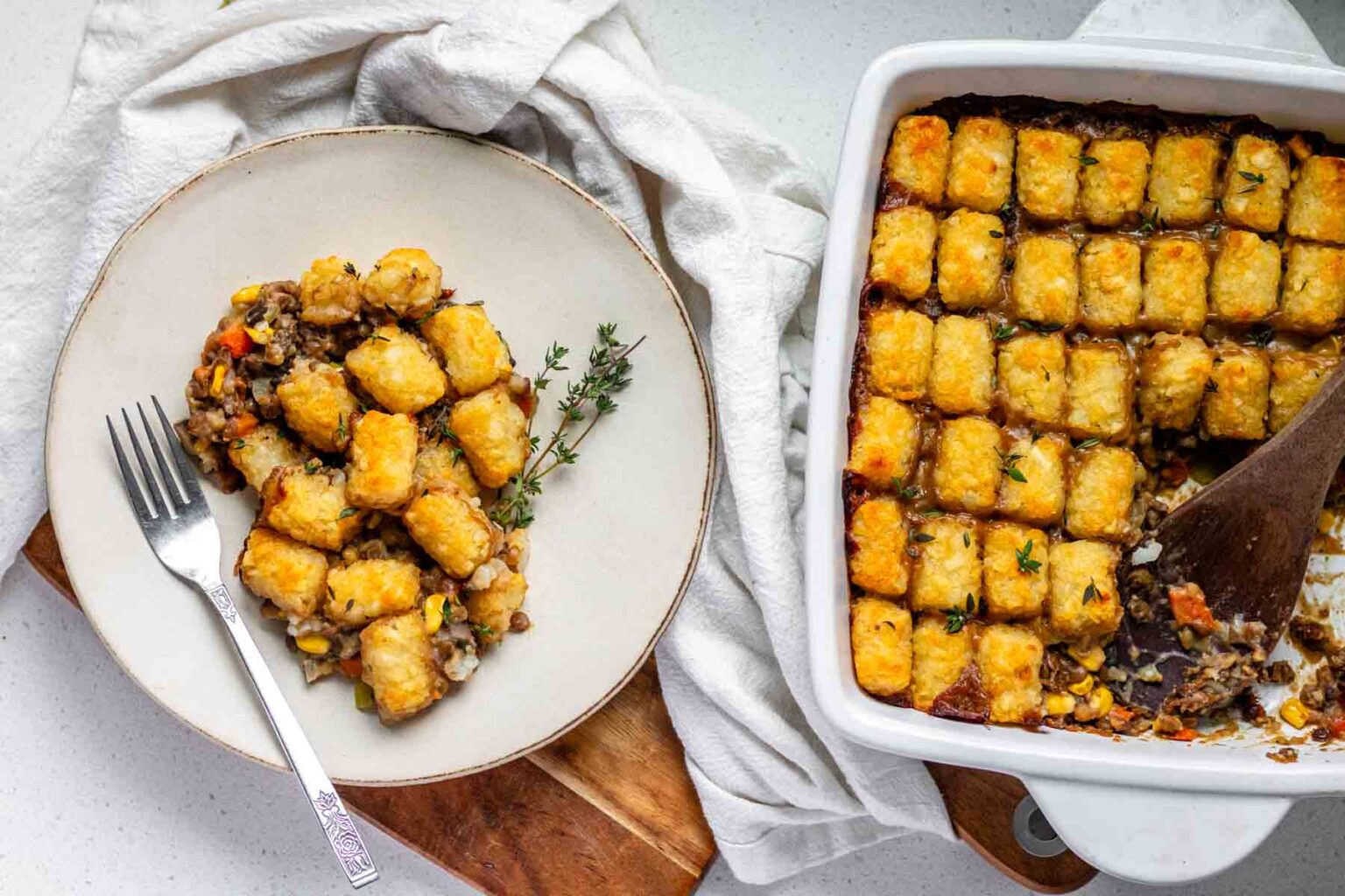 Vegan Tater Tot Casserole Recipe - The Veggie YaYa
